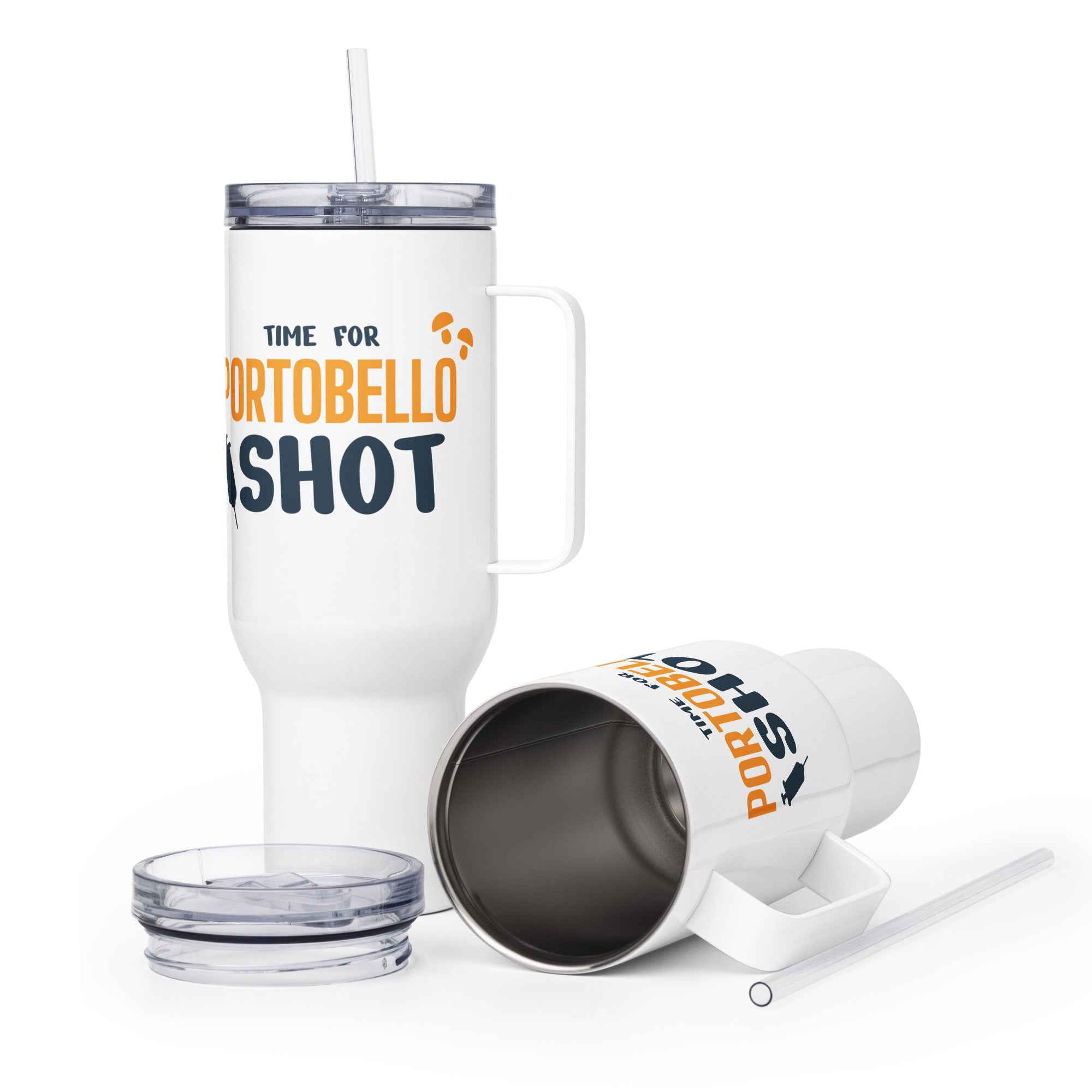 Time for Portobello Shot Travel mug with a handle – I love Veterinary