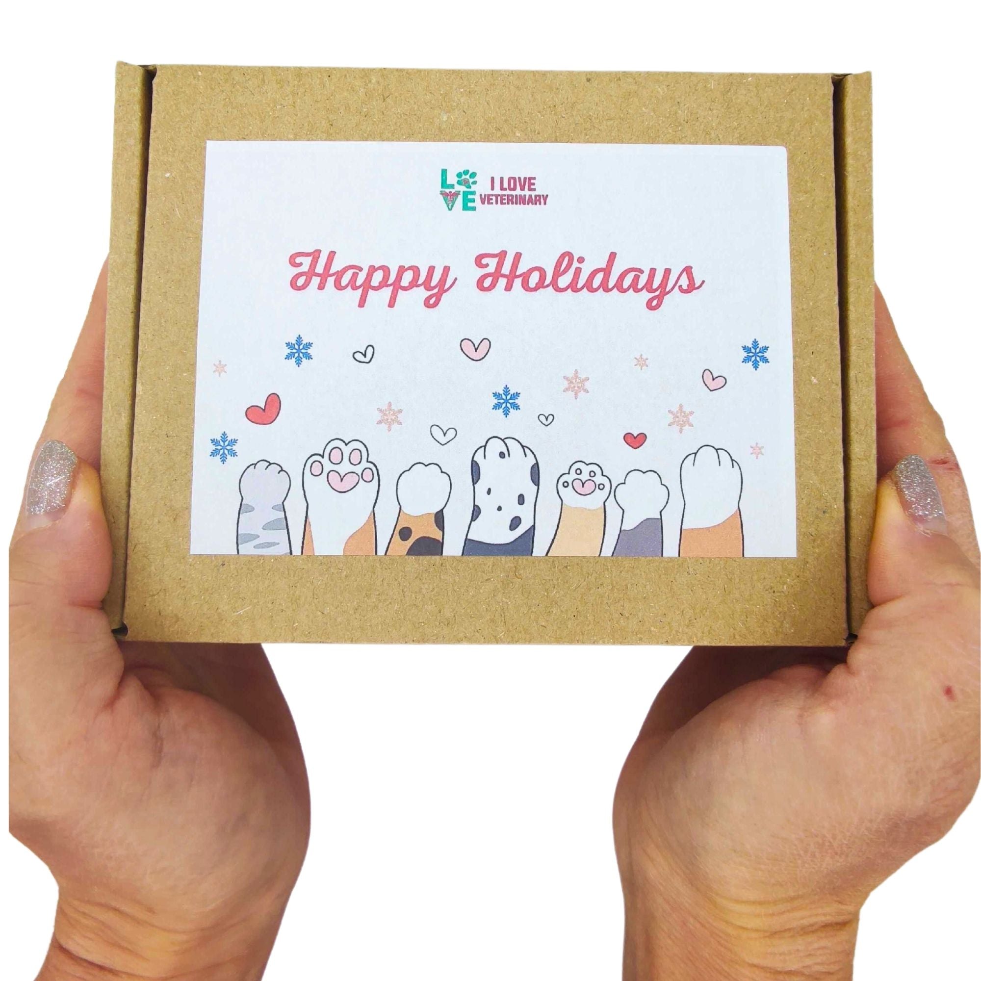 Happy Holidays Gift Box – I love Veterinary