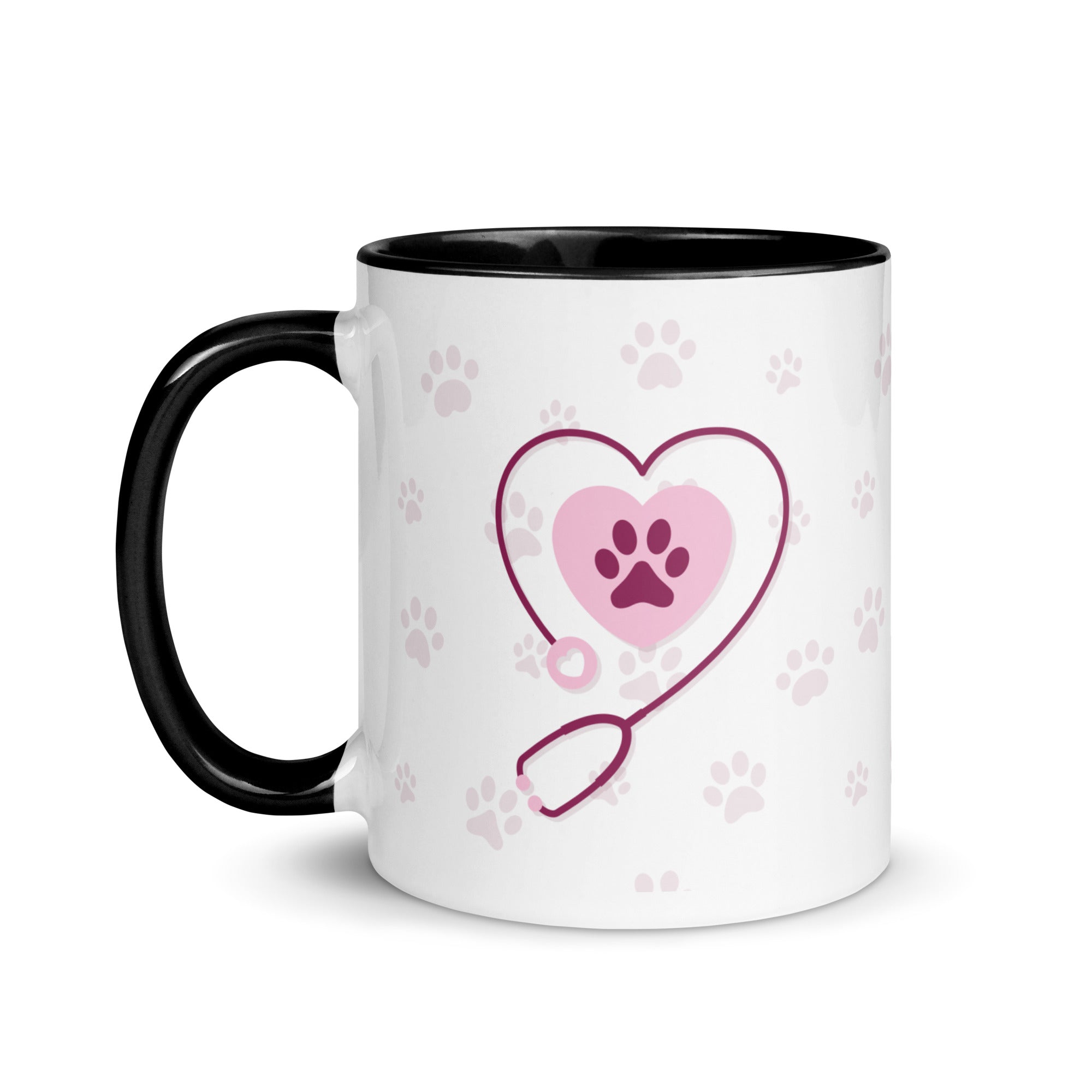 Personalizaed Mug with Color Inside – I love Veterinary