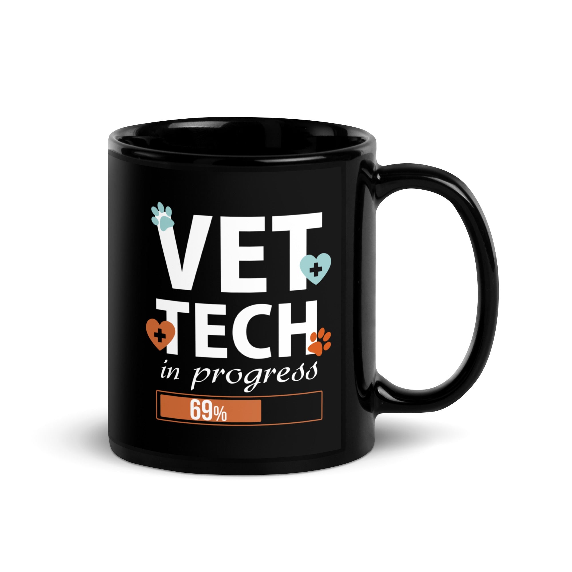 Vet Tech - In Progress Black Glossy Mug – I love Veterinary